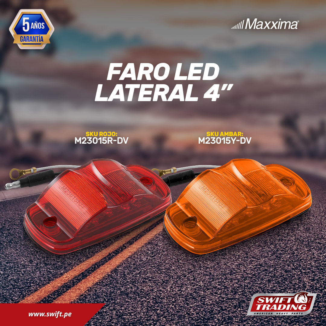 FARO LATERAL 4" 12/24V ROJO 14 LED M23015R-DV | Swift Trading Perú